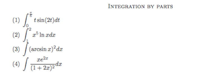 Solved Integration by parts integral_0^pi/6 t sin (2t) dt | Chegg.com