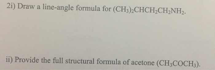 Solved A)Draw a line angle formula for (CH3)2 | Chegg.com