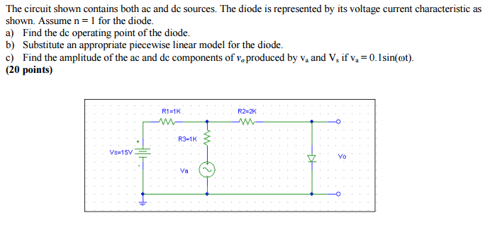 The circuit shown contains both ac and dc sources. | Chegg.com