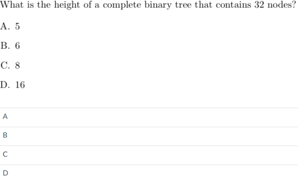 Solved What is the height of a complete binary tree that | Chegg.com