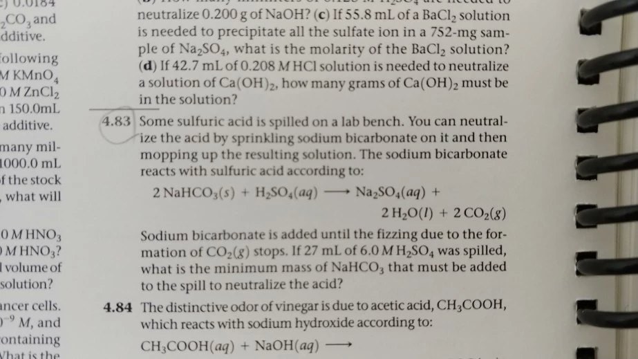 Solved 0.0164 neutralize 0.200 g of NaOH? (c) If 55.8 mL of | Chegg.com