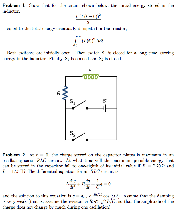 Solved Problem 1 Show That For The Circuit Shown Below The