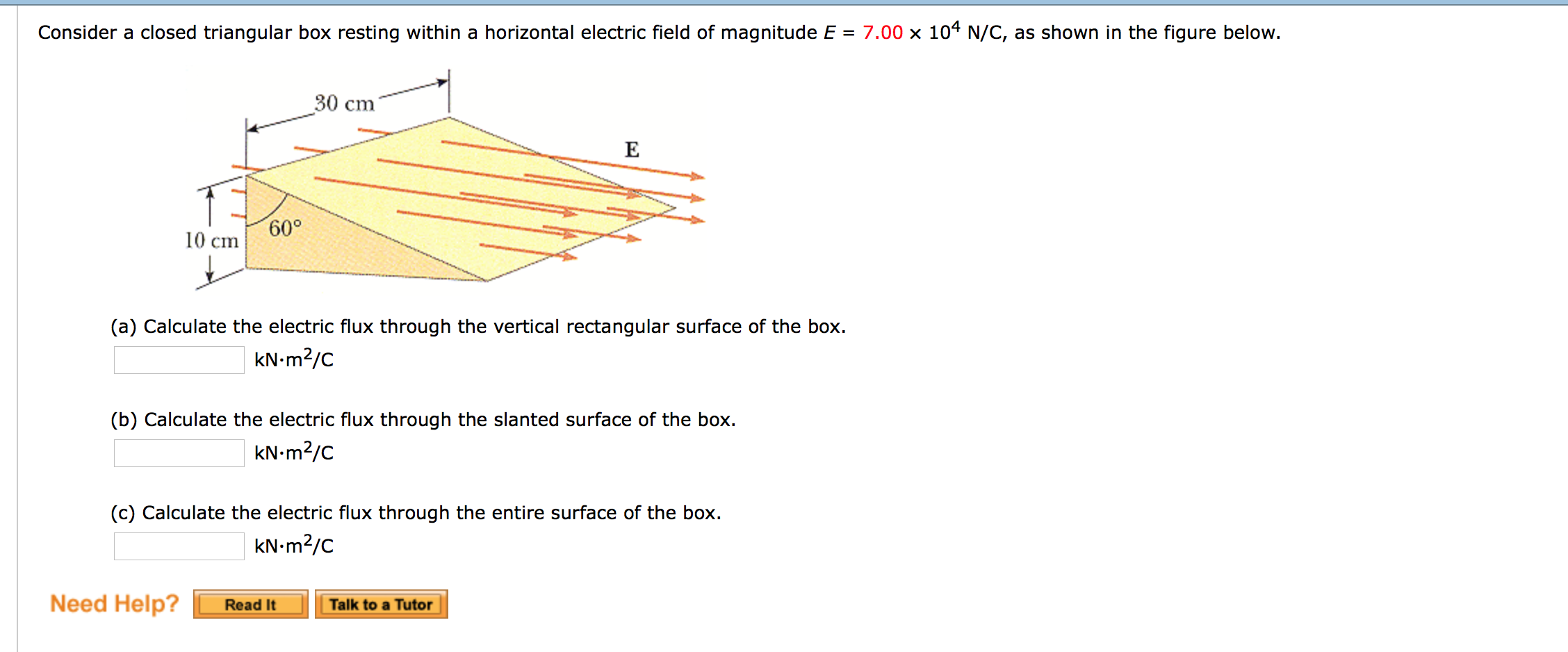 Solved Consider a closed triangular box resting within a | Chegg.com