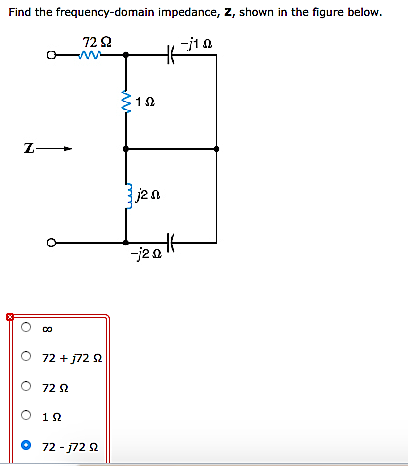 Solved Find the frequency-domain impedance, z, shown in the | Chegg.com