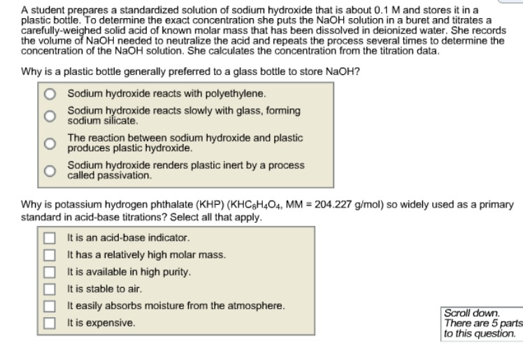 Solved s a standardized solution of sodium hydroxide that is | Chegg.com