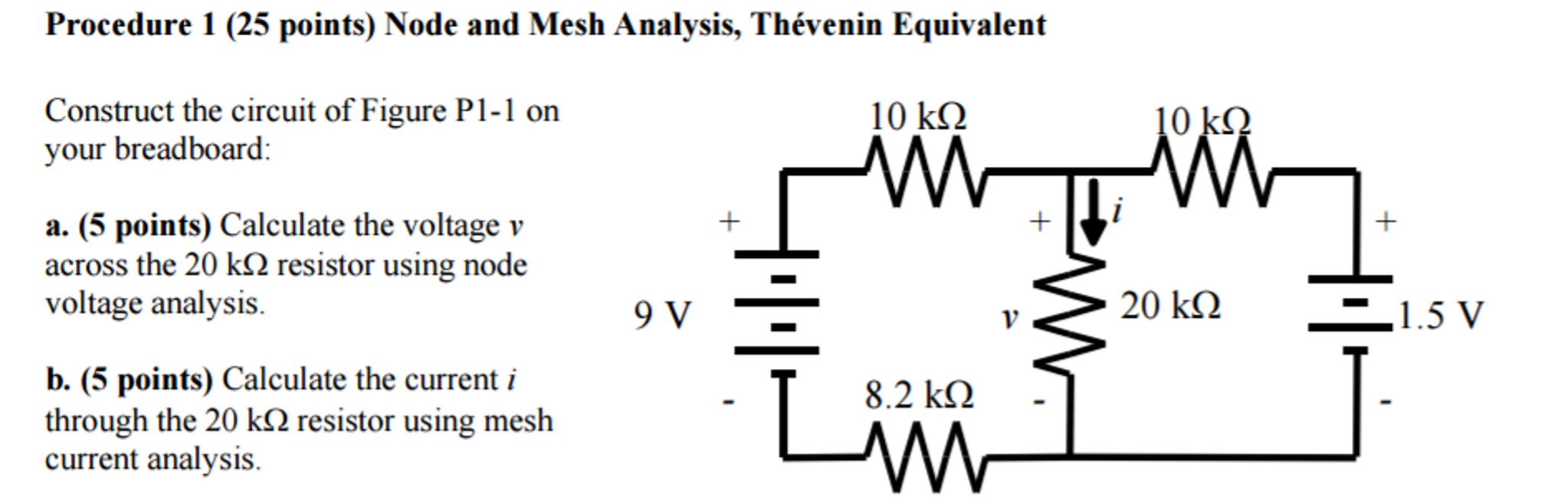 Solved Construct the circuit of Figure P 1-1 on your | Chegg.com