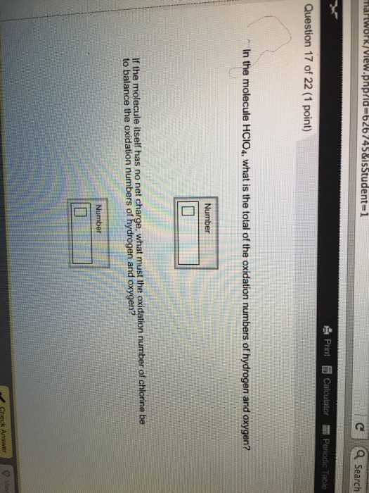 Solved In the molecule HCIO_4, what is the total of the | Chegg.com