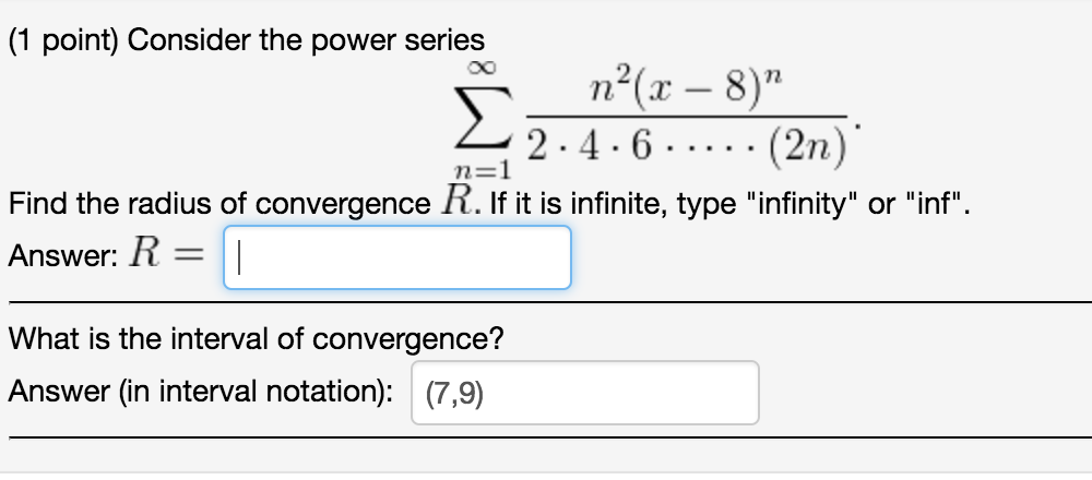 Solved Consider the power series Sigma ^infinity _n = 1 n^2 | Chegg.com