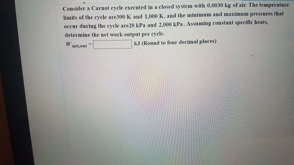 Solved Consider a Carnot cycle executed in a closed system | Chegg.com