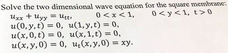 Solved Solve The Two Dimensional Wave Equation For The Chegg solved-solve-the-two-dimensional-wave-equation-for-the-chegg