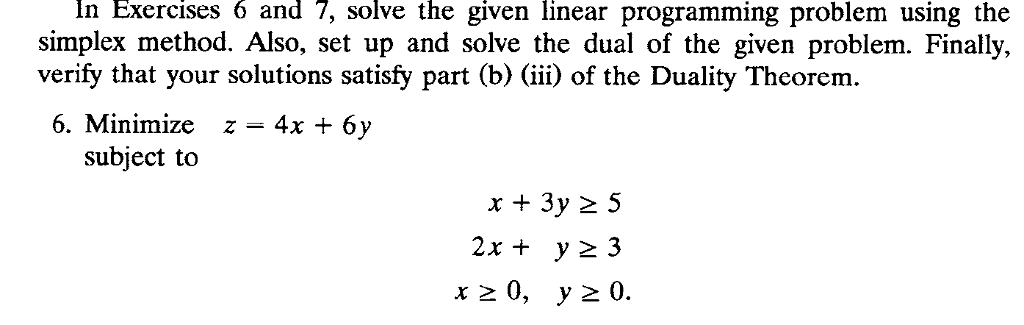Solved In Exercises 6 and 7, solve the given linear | Chegg.com