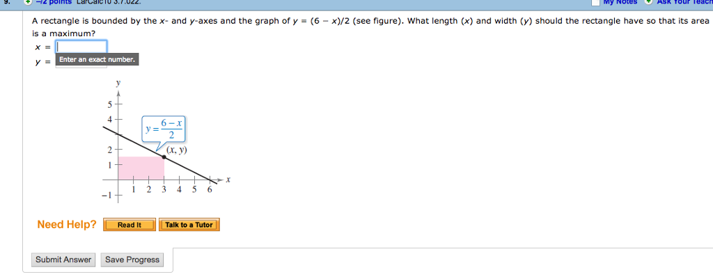 Solved A rectangle is bounded by the x- and y-axes and the | Chegg.com