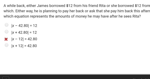 Solved A while back, either James borrowed $12 from his | Chegg.com
