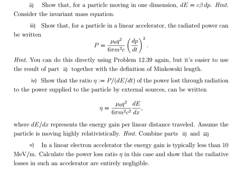 Solved The Larmor formula P = mu _0 q^2 a^2/6 pi c gives | Chegg.com