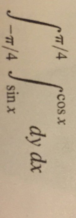 Solved Evaluating integrals. integral_-pi/4^pi/4 | Chegg.com