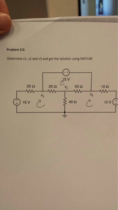 Solved Determine v1, v2 and v3 and get the solution using | Chegg.com