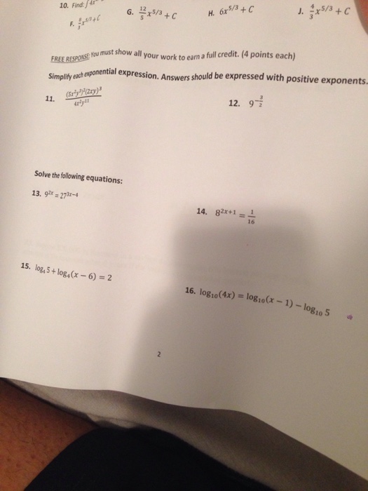 Solved Simplify each exponential expression. Answer should | Chegg.com