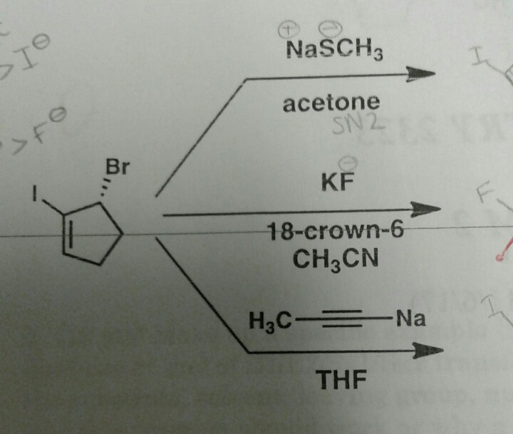 Solved NaSCH3 7 acetone SN 2 Br KF 18-crown-6 CH3CN H3C -Na | Chegg.com