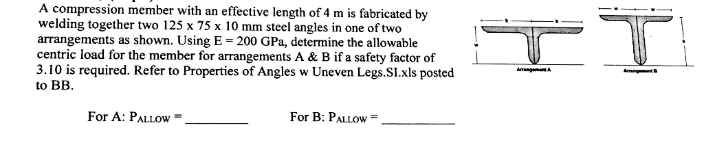 Solved A compression member with an effective length of 4 m | Chegg.com