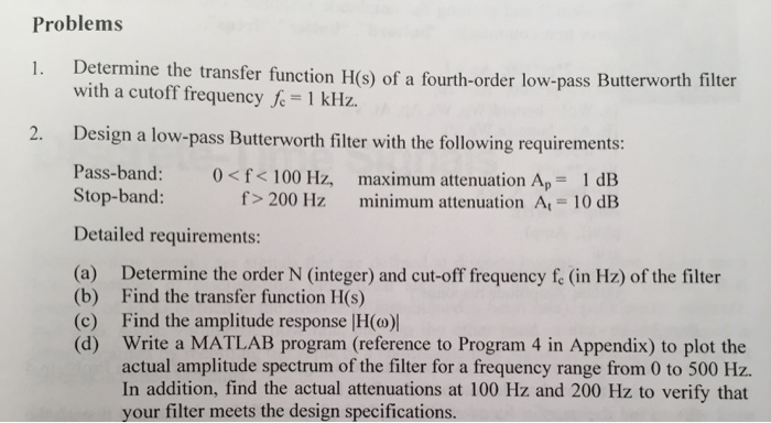 Solved Determine the transfer function H(s) of a | Chegg.com