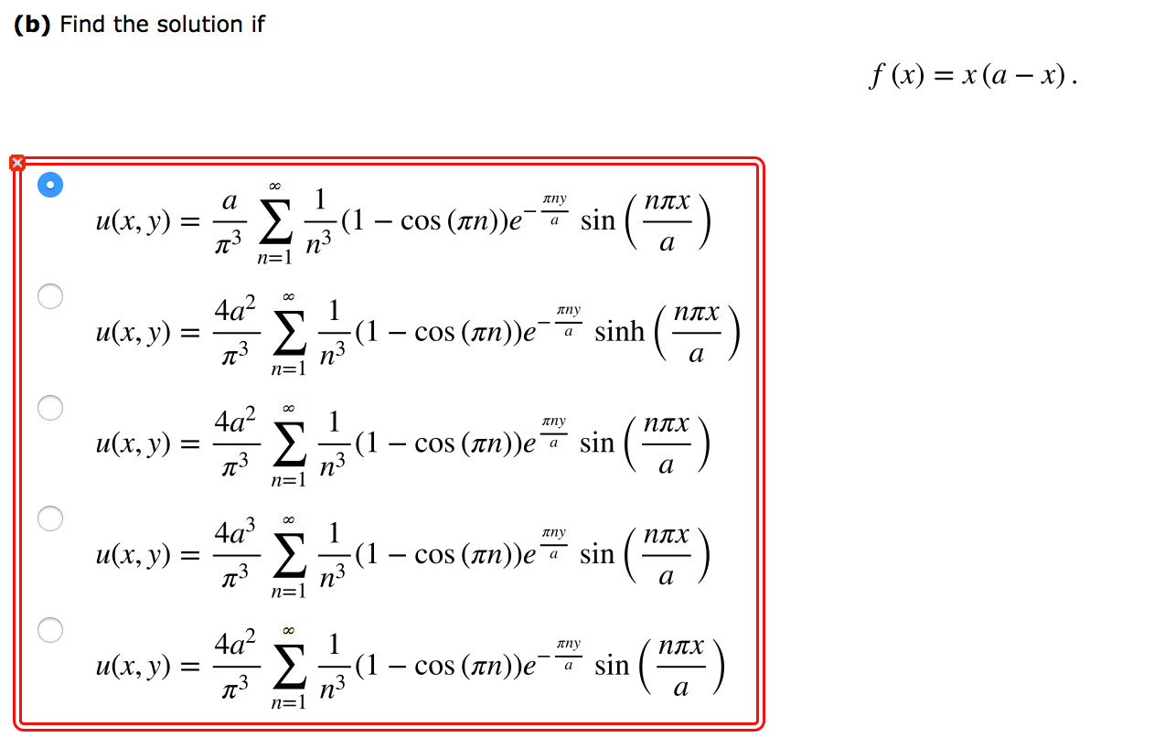 Solved The Laplace's equation in the semi-infinite strip 0 〈 | Chegg.com