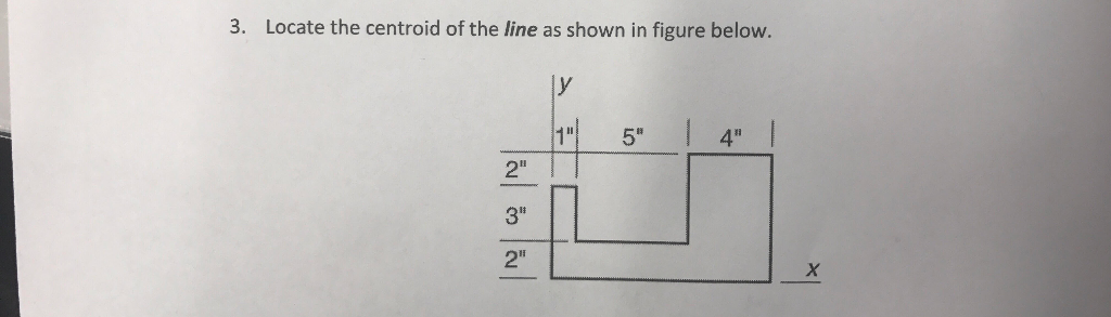 Solved 3. Locate the centroid of the line as shown in figure | Chegg.com