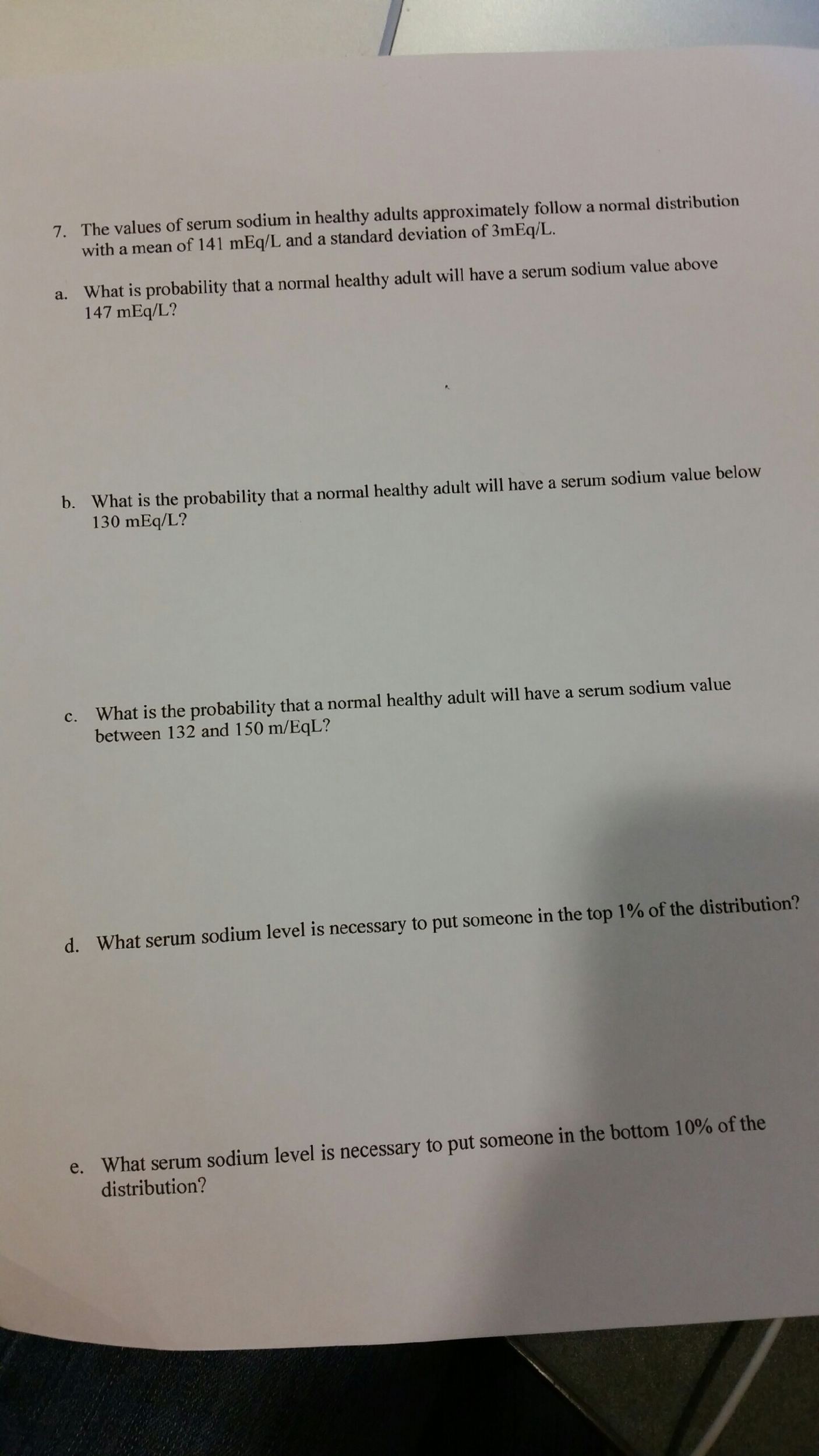 The values of serum sodium in healthy adults | Chegg.com