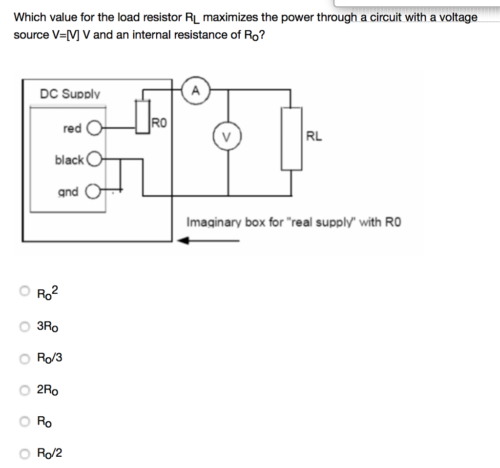 Solved Which value for the load resistor R_L maximizes the | Chegg.com