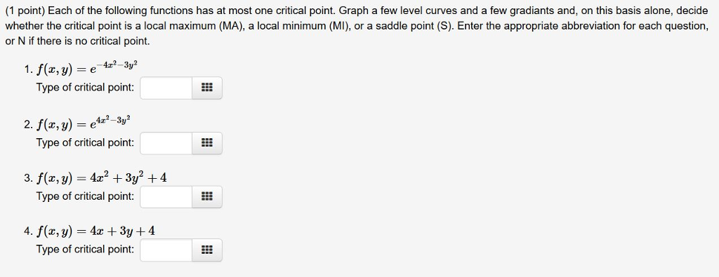 Solved Each of the following functions has at most one | Chegg.com