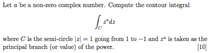 Solved Let a be a non-zero complex number. Compute the | Chegg.com