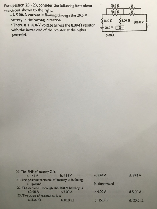 Solved Consider the following facts about the circuit shown | Chegg.com Solved Consider the following facts about the circuit shown | Chegg.com