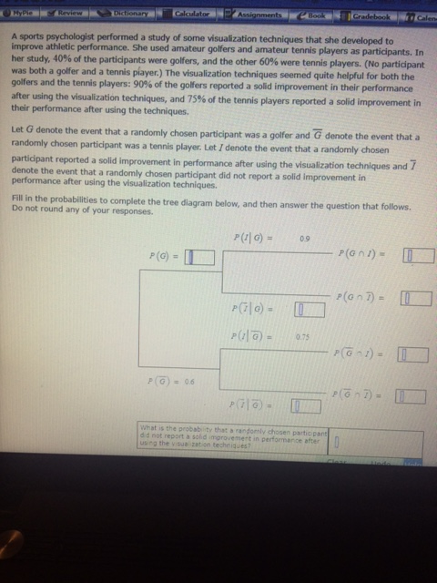 Solved Calculator Boo A sports psychologist performed a | Chegg.com