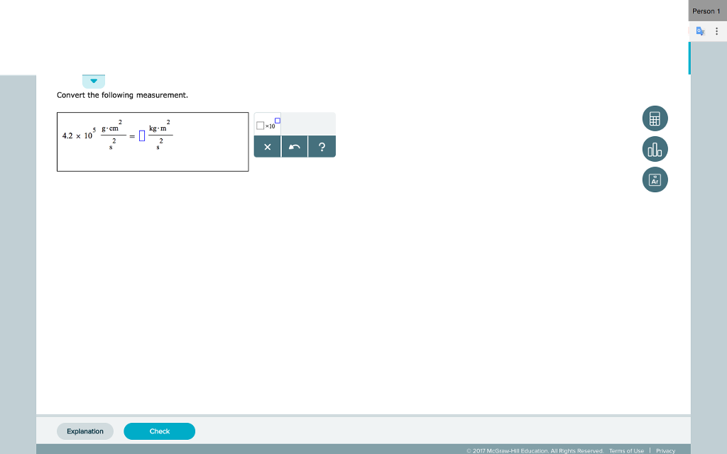 Solved Convert The Following Measurement 4 2 Times 10 5 Chegg