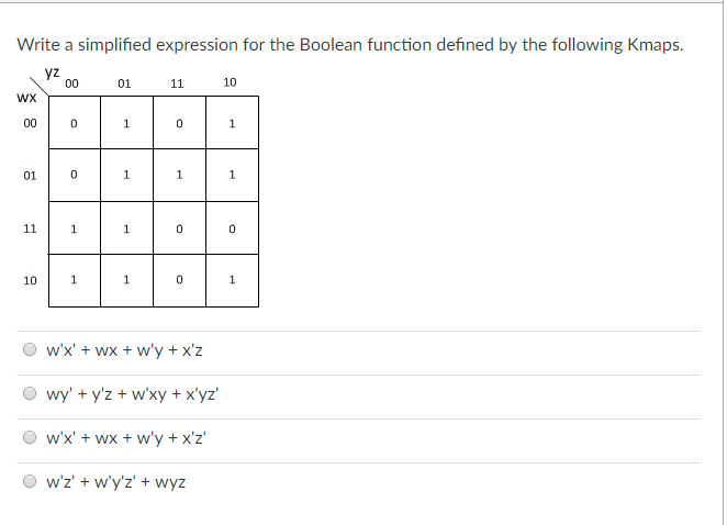 Solved Write A Simplified Expression For The Boolean 6931