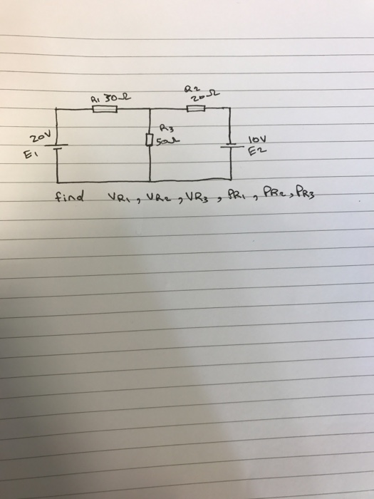 Solved Find V_R1, V_R2, V_R3, P_R1, P_R2, P_R3 | Chegg.com