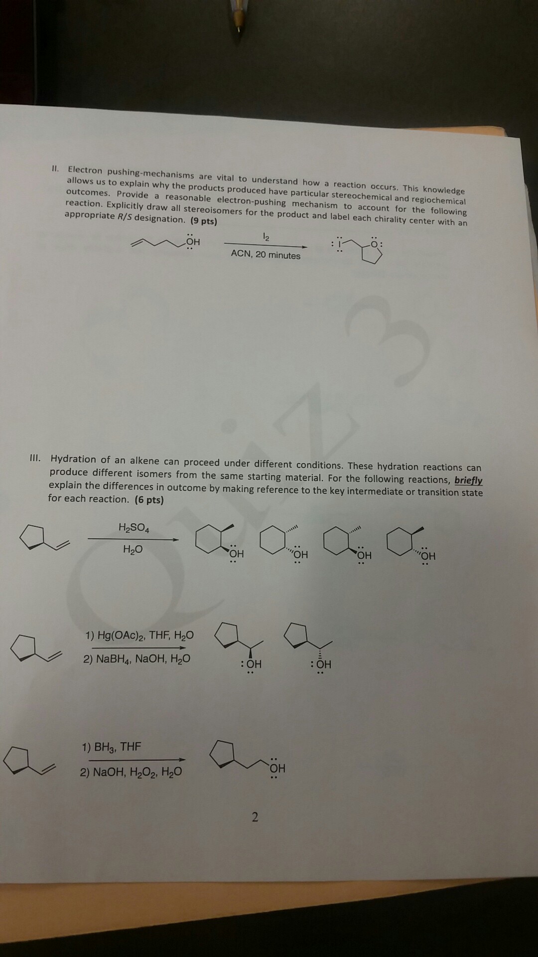 Solved Il. Electron pushing-mechanisms are vital to | Chegg.com