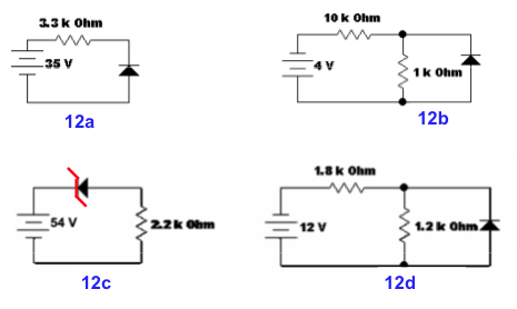 Solved The silicon diode ine ach circuit below has reverse | Chegg.com