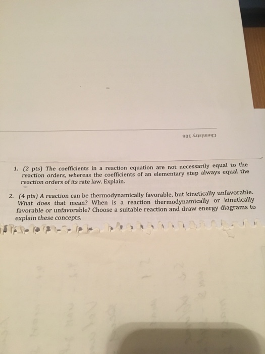 Solved The coefficients in a reaction equation are not | Chegg.com