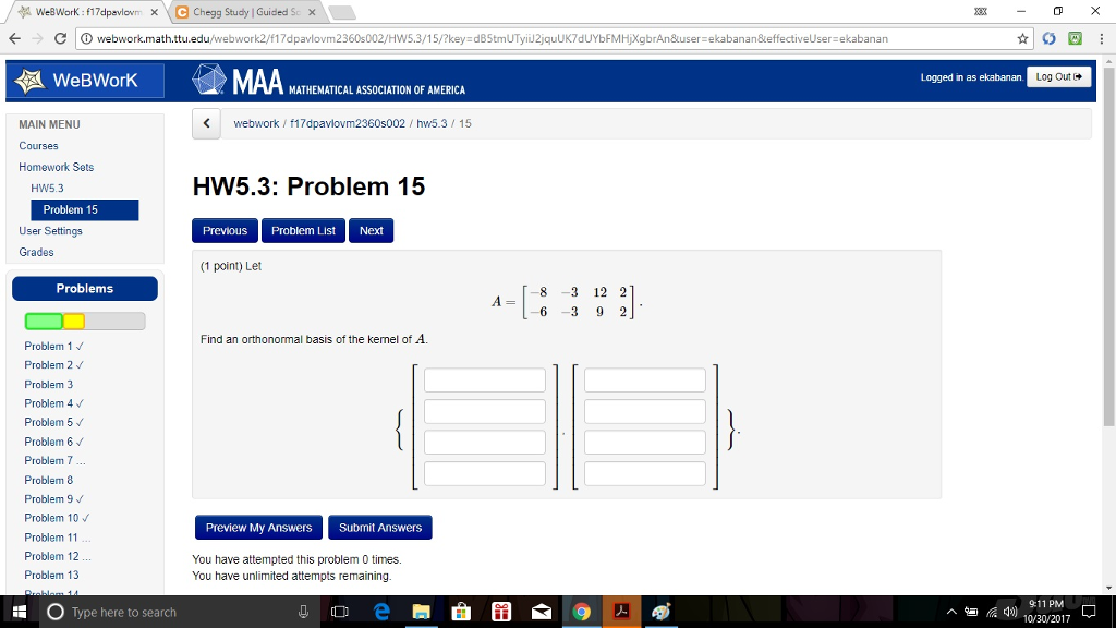 Solved WeBWorK : f1 7dpavlovm x \ e Chegg Study | Guided S/X | Chegg.com