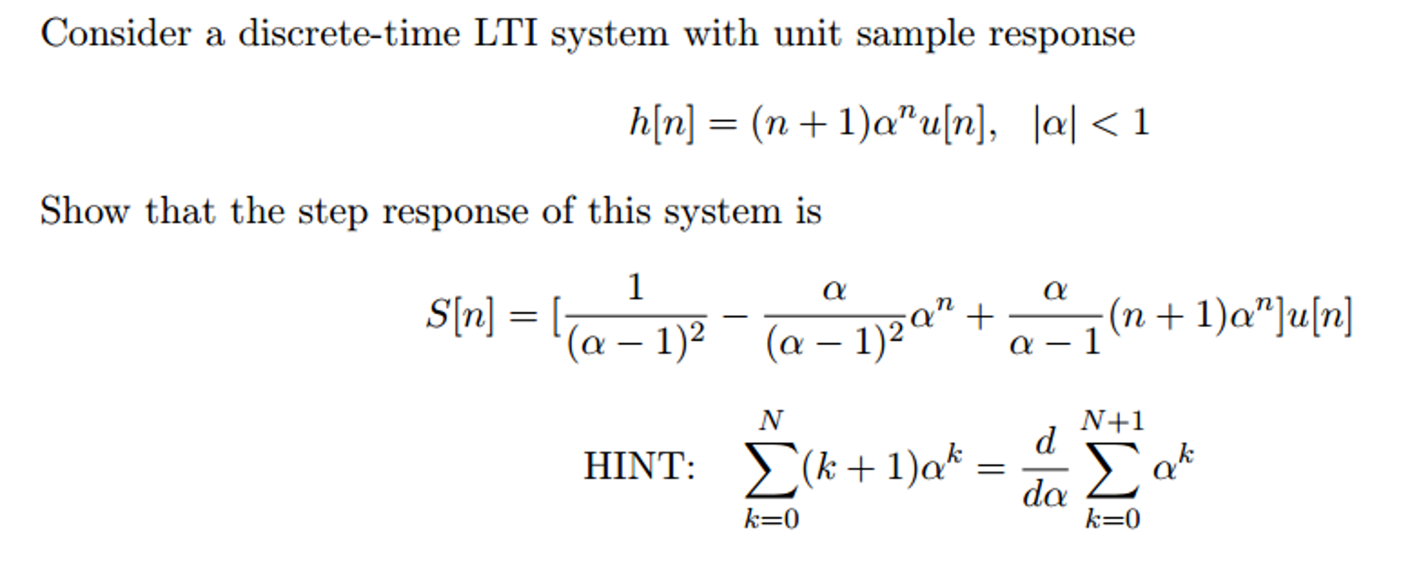 Solved Consider a discrete-time LTI system with unit sample | Chegg.com