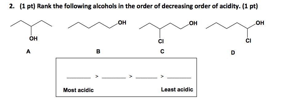 Solved Rank the following alcohols in the order of | Chegg.com Solved Rank the following alcohols in the order of | Chegg.com