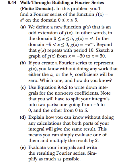 9.44 Walk-Through: Building a Fourier Series (Finite | Chegg.com