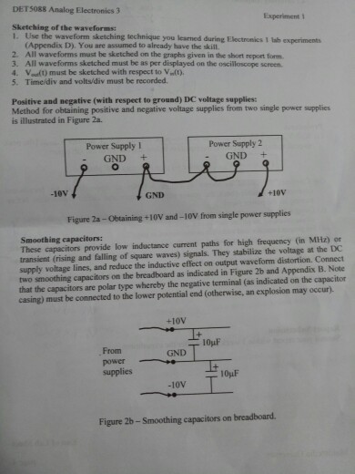 Experiment 1: Operational Amplifier as Inverting | Chegg.com