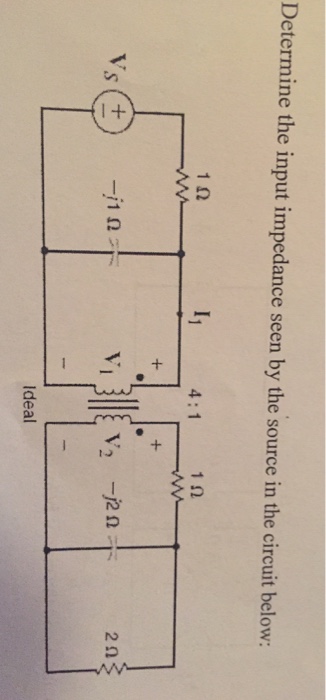 Solved Determine the input impedance seen by the source in | Chegg.com