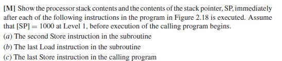 Solved Show the processor stack contents and the contents of | Chegg.com