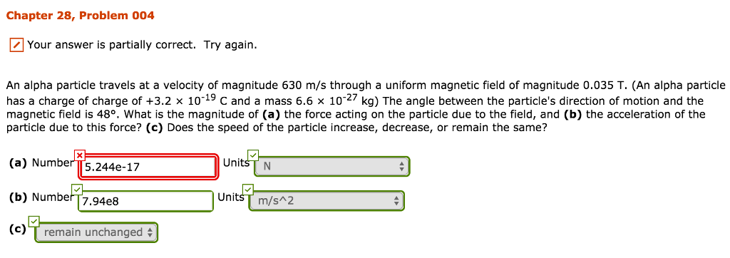 Solved An alpha particle travels at a velocity of magnitude | Chegg.com