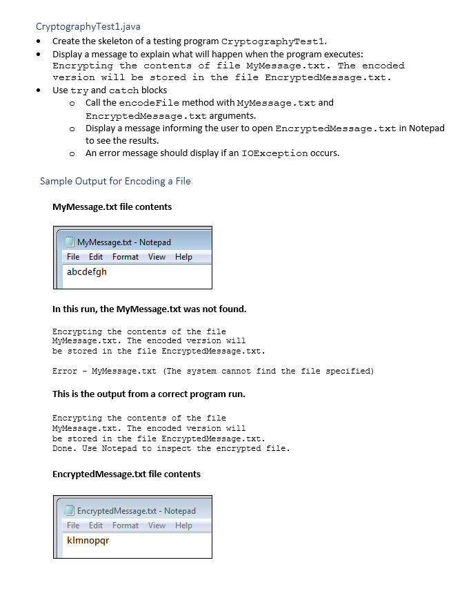 Solved Module 8.3 | Challenge The Cryptography Class | Chegg.com