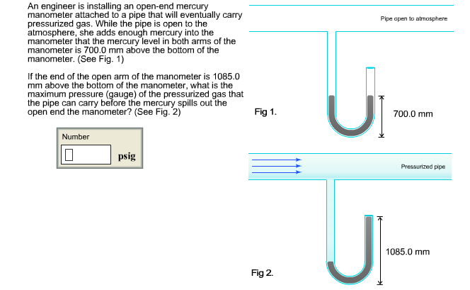 Solved An engineer is installing an open-end mercury | Chegg.com