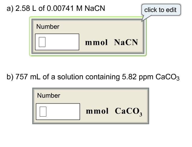 Solved For each solution below calculate the millimoles of | Chegg.com