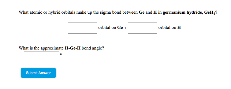 Solved What atomic or hybrid orbitals make up the sigma bond | Chegg.com